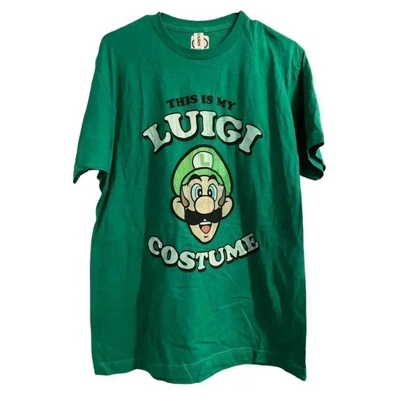 Tultex | Shirts | Tultex Green Shirt With Super Mario Size Large | Poshmark